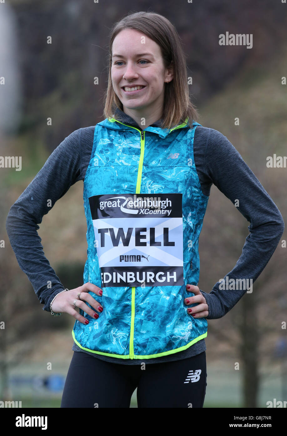 Steph Twell in Holyrood Park in Edinburgh during a photocall ahead of ...