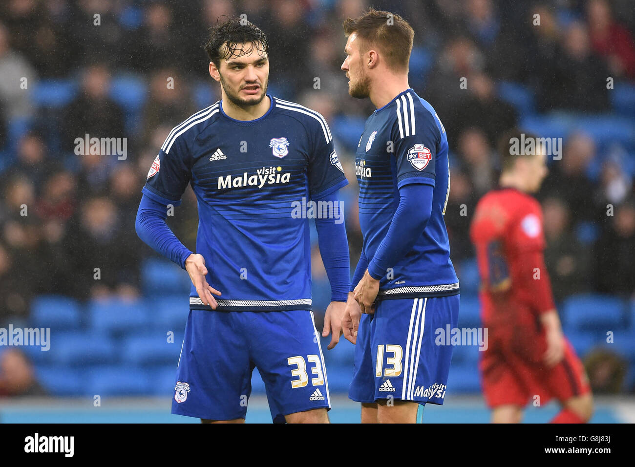 Cardiff citys tony watt left and anthony pilkington hi-res stock ...