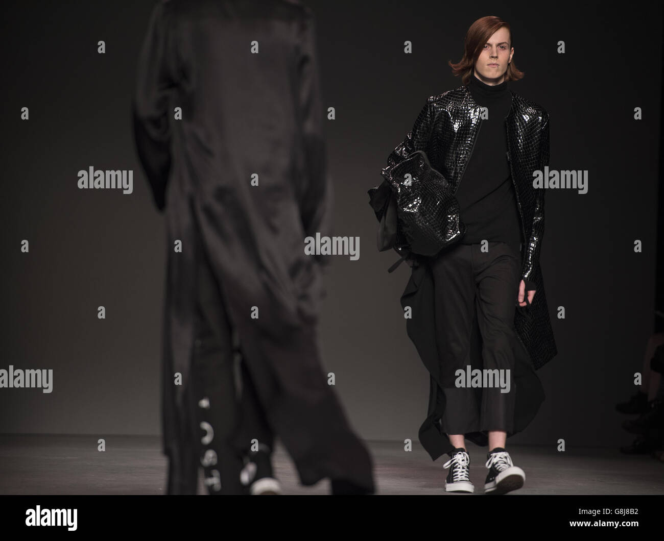 Models wearing Rory Parnell-Mooney on the catwalk during the MAN London ...