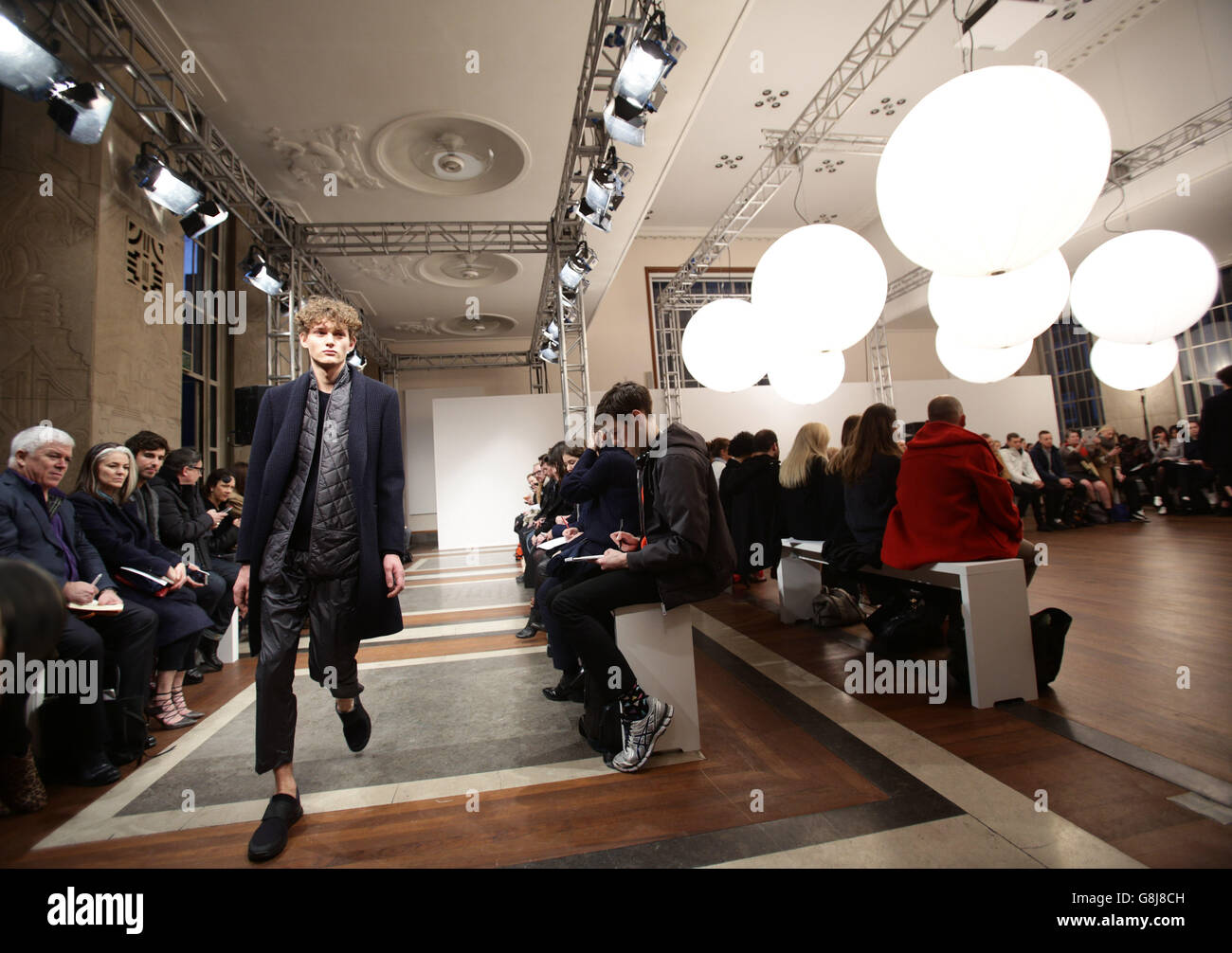 Models on the catwalk during the 1205 London Collections Men AW2016 ...