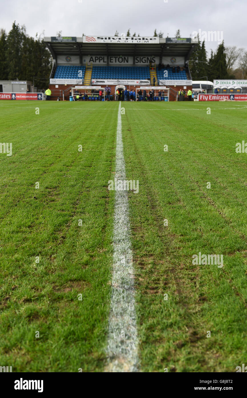 A general view of Silverlake Stadium prior to the Emirates FA Cup ...