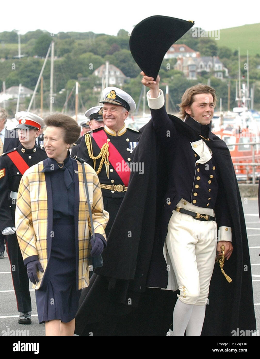 The Princess Royal with actor Alex Price playing the part of Lieutenant ...