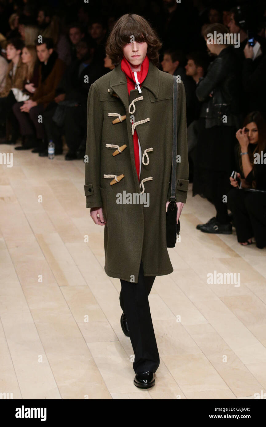 Models on the catwalk during the Burberry Prorsum London Collections ...