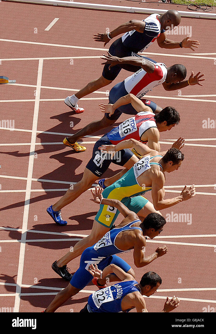 Great britains mark lewis francis in action in the 100m hi-res stock ...