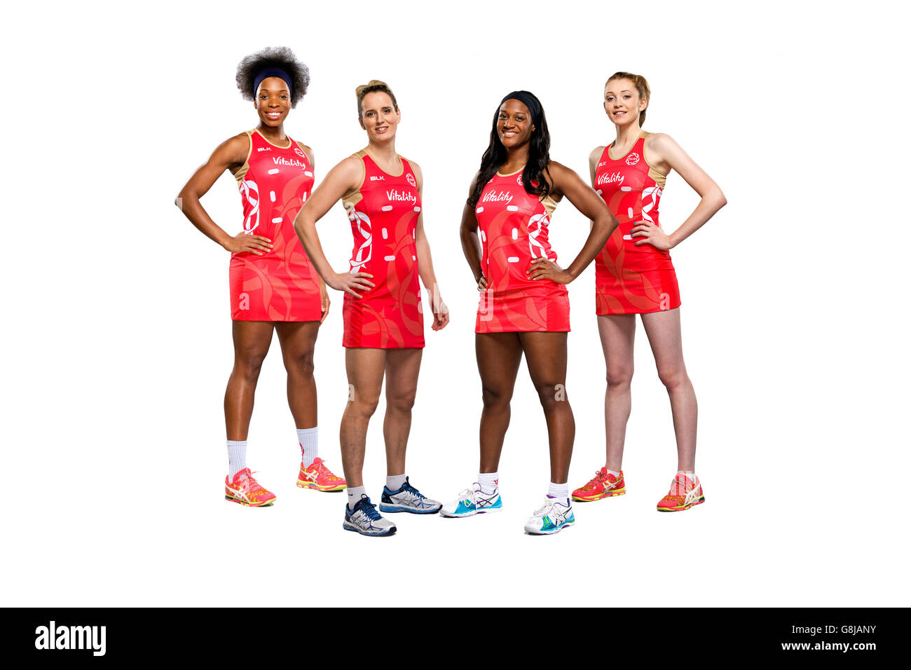 England Netball Squad Photoshoot - Loughborough University Stock Photo ...