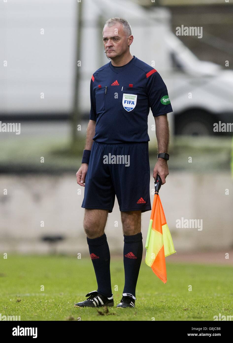 Assistant referee Willie Conquer during the Scottish Premiership match ...