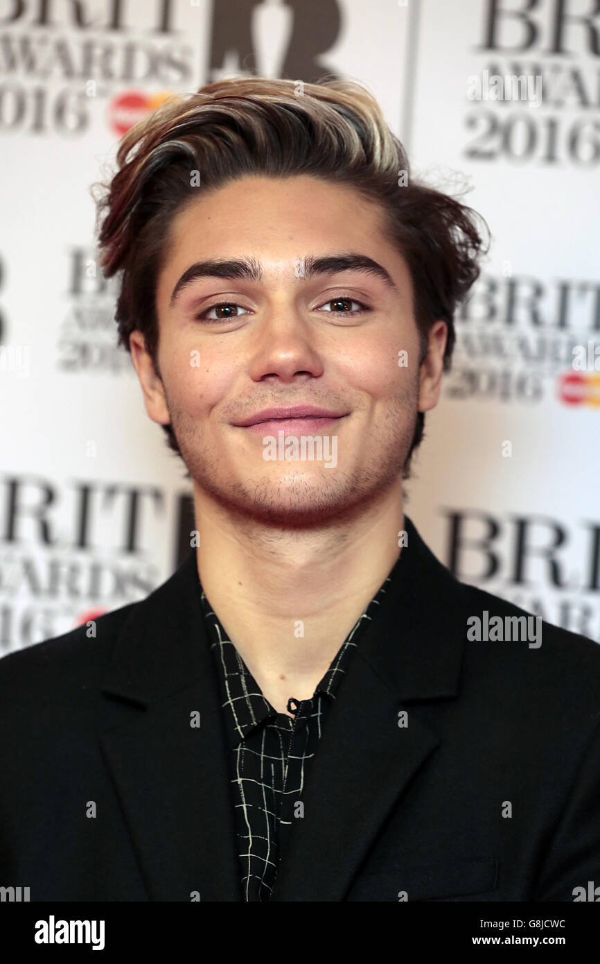 Editorial use only george shelley arriving for the brit nominations hi ...
