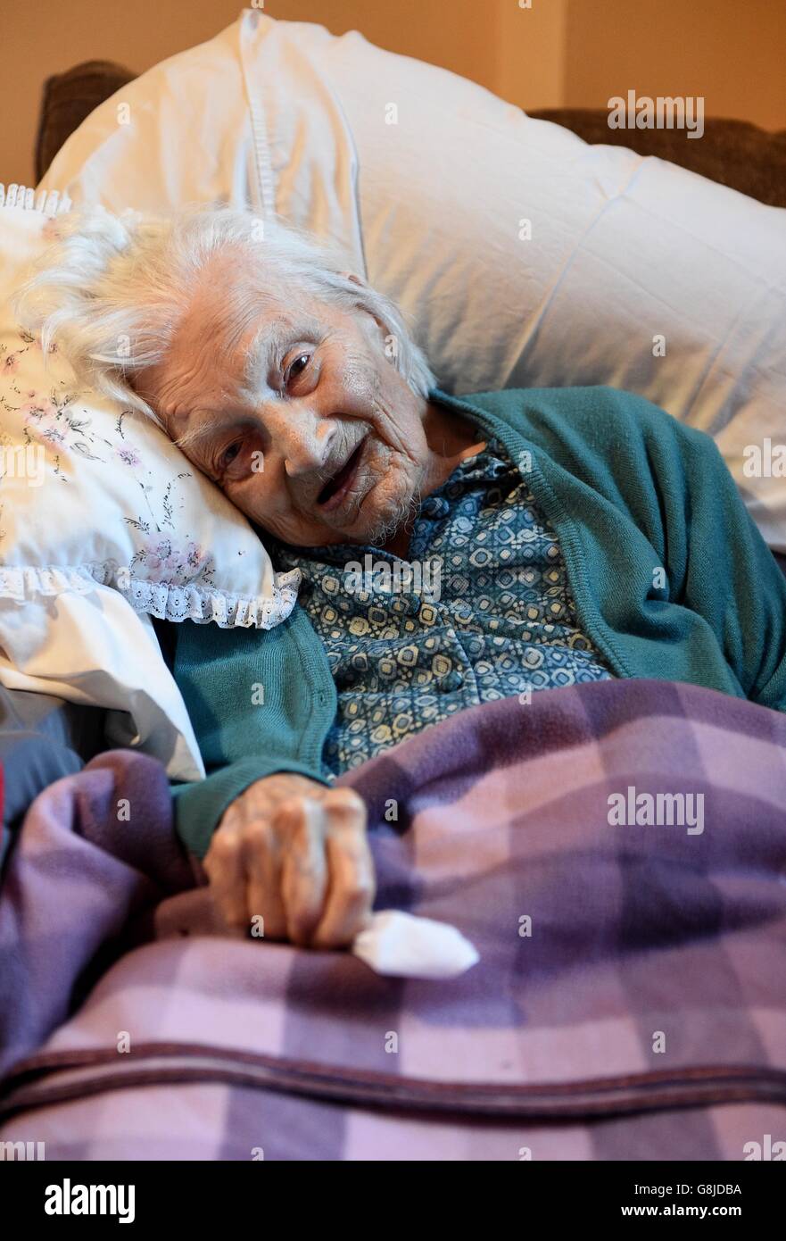 Gladys Hooper, 112, the oldest person in the UK, in her room at the ...