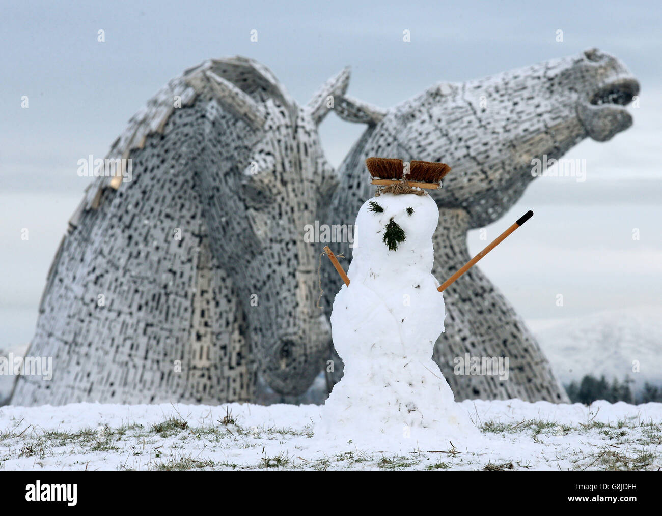 Kelpies Falkirk Snow High Resolution Stock Photography and Images - Alamy