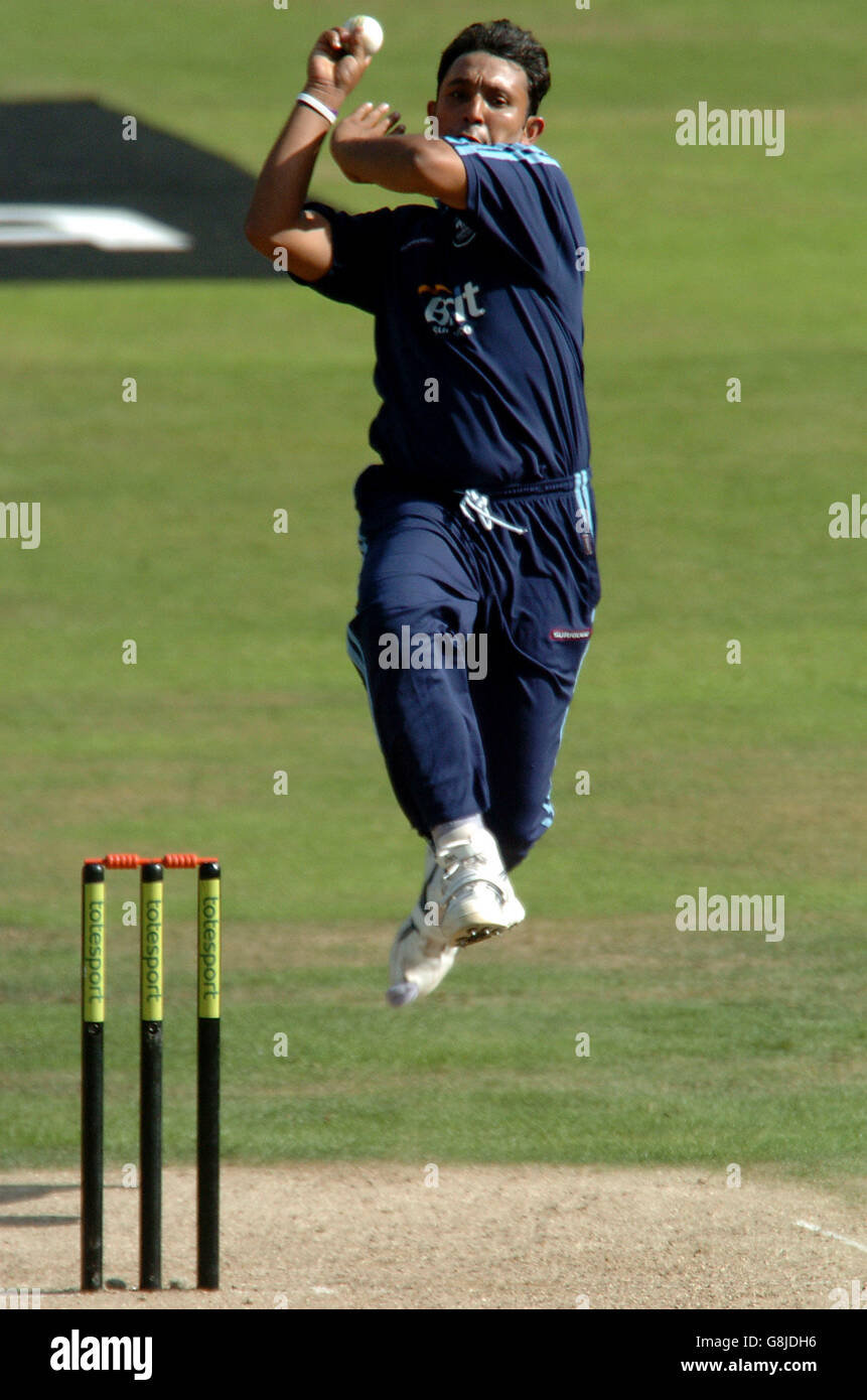 Surrey Lions' Nayan Doshi in action against Leicestershire Foxes' Stock ...