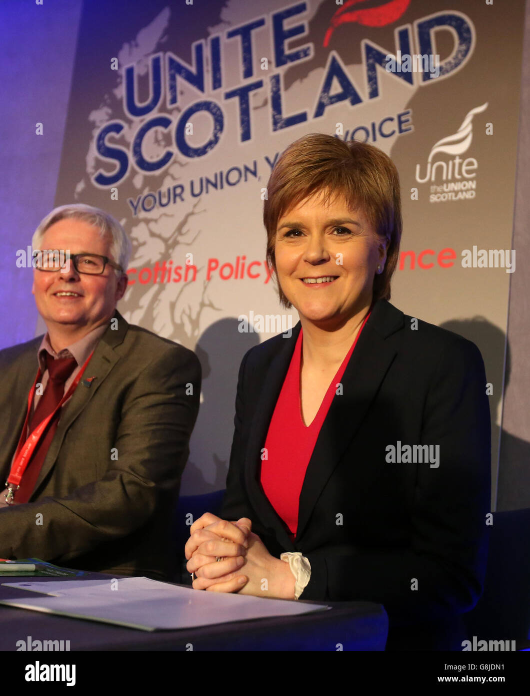 Scotland's First Minister Nicola Sturgeon and Unite's Scottish ...