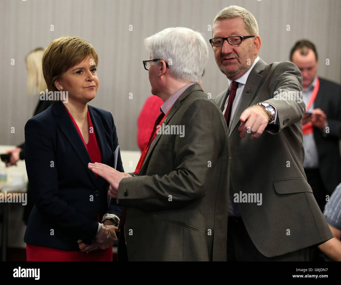 Scotlands first minister nicola sturgeon right with pat rafferty hi-res ...
