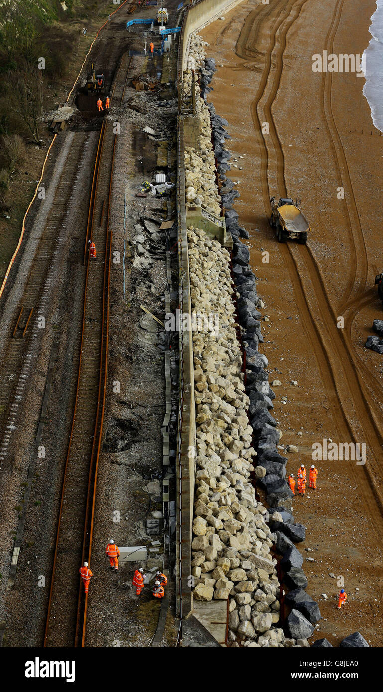 Shakespeare Beach railway line Stock Photo - Alamy