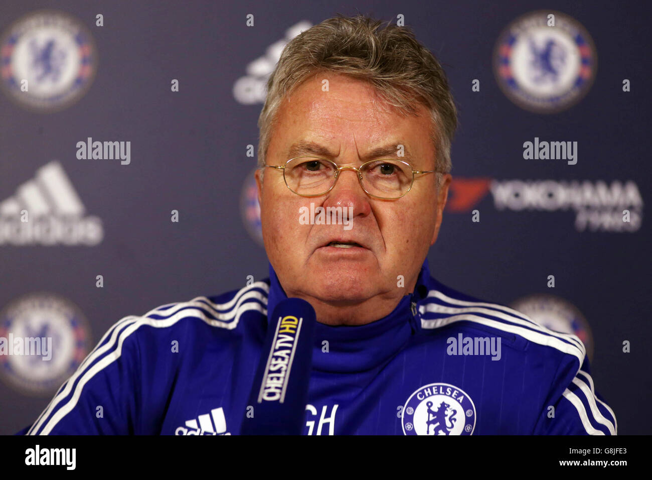 Chelsea Press Conference - Cobham Training Ground Stock Photo - Alamy
