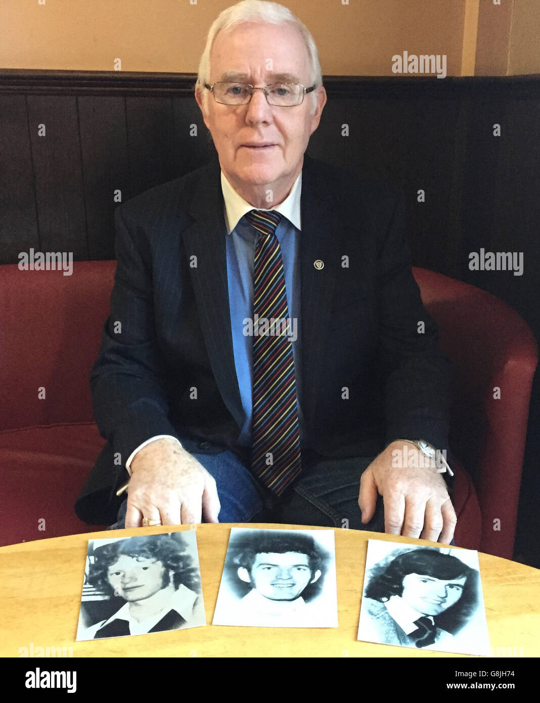 Eugene Reavey with pictures of his brothers (left to right) Anthony ...