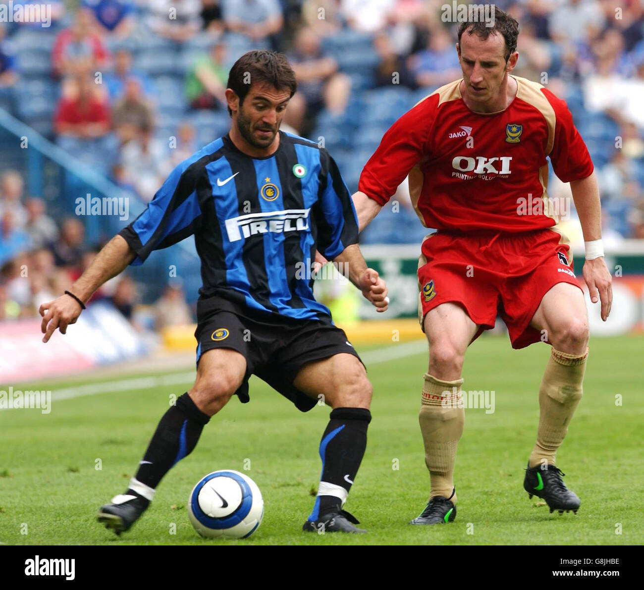 Soccer friendly portsmouth v inter milan fratton park hi-res stock ...