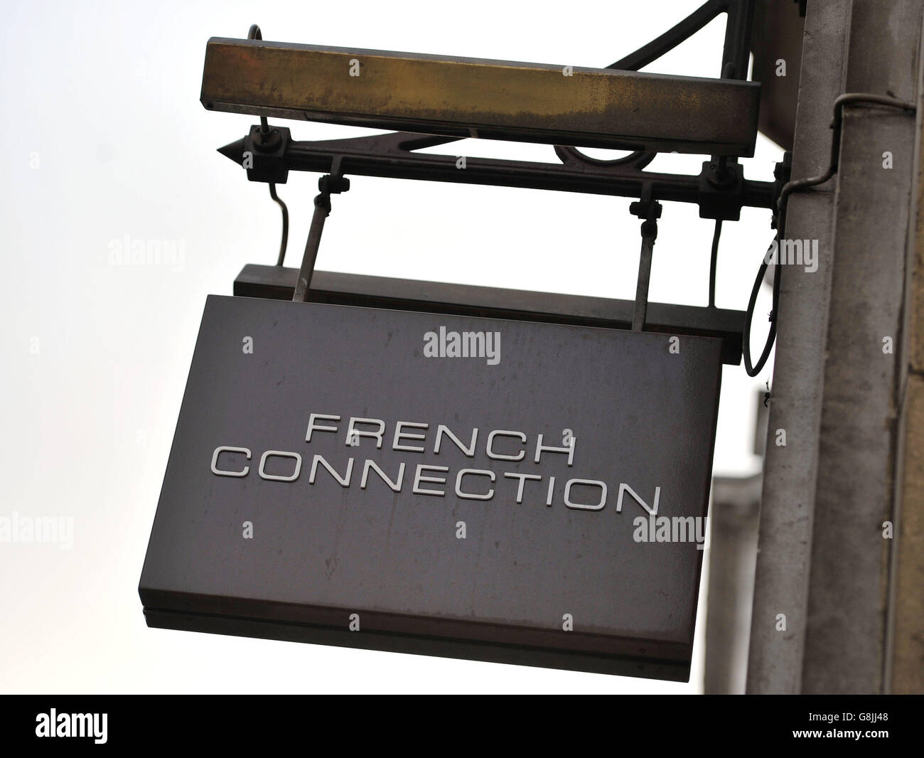 Shop sign stock. A shop sign for French Connection in central London ...