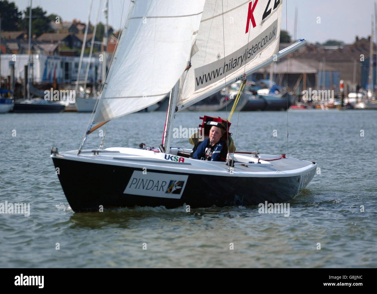 Hilary Lister, a quadriplegic sailor from Kent in her 26 foot sailing ...