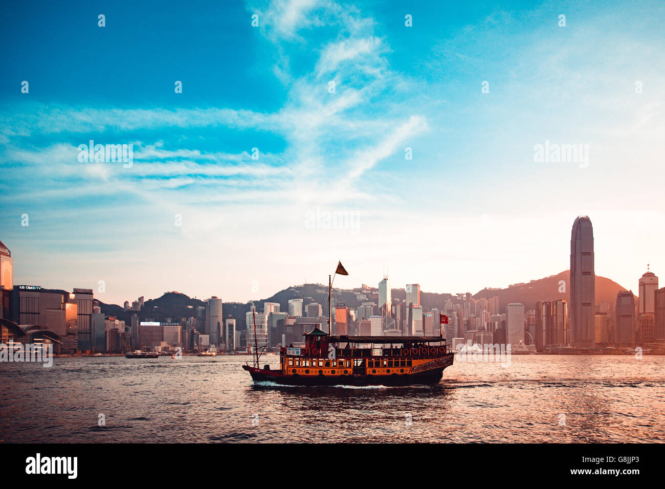 Hong Kong Skyline Aerial view from Tsim Sha Tsui Stock Photo - Alamy