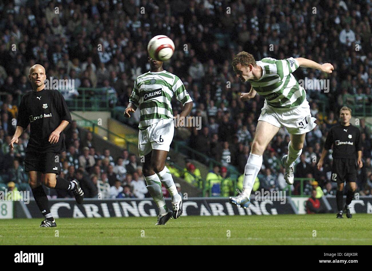 Celtic's Craig Beattie scores against Artmedia Bratislava Stock Photo ...