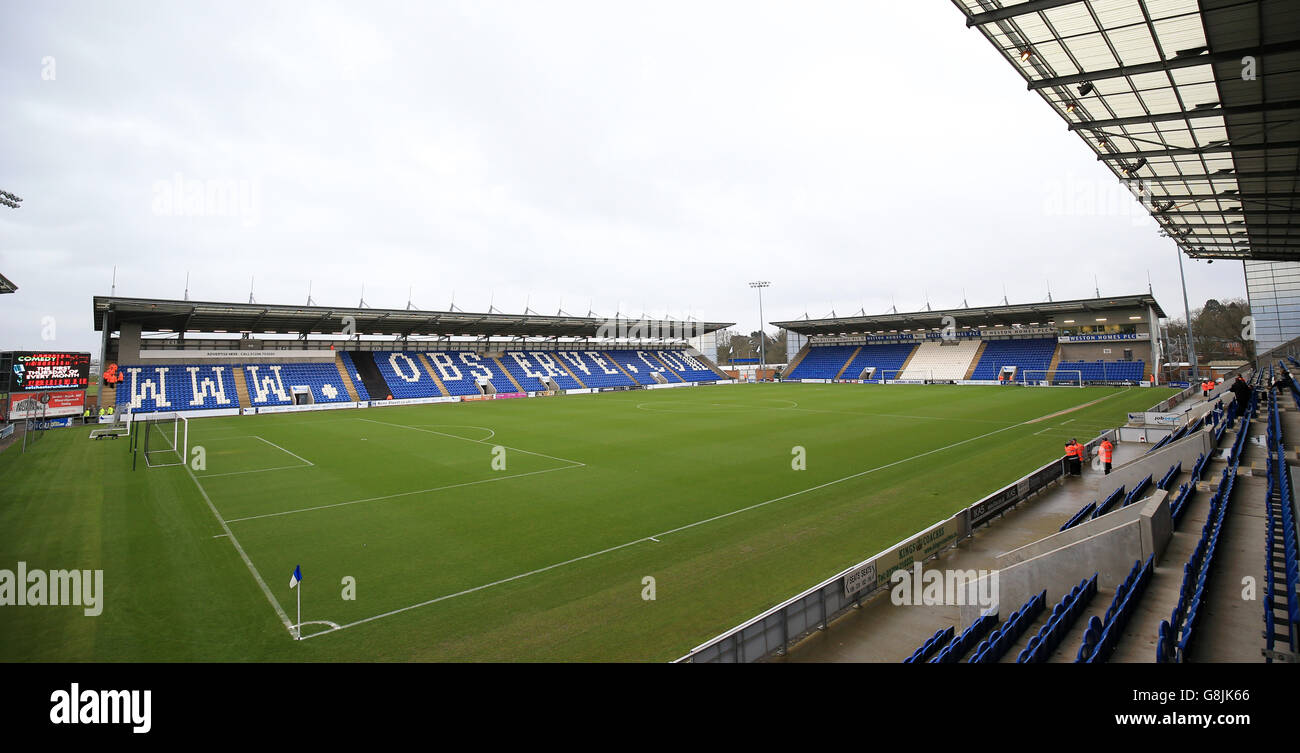 A general view inside the Colchester Community Stadium before the game ...
