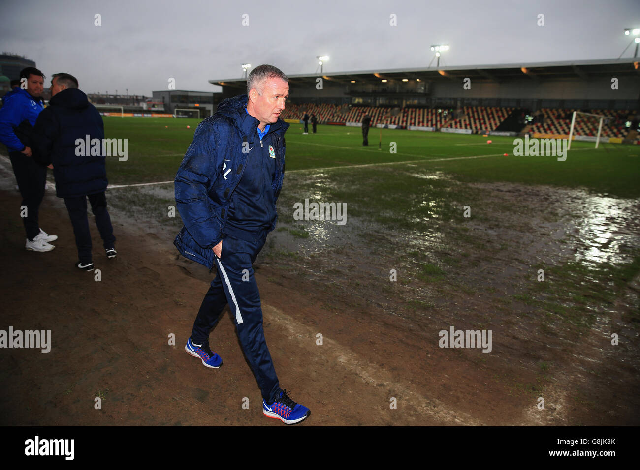 Waterlogged football pitch hi-res stock photography and images - Alamy