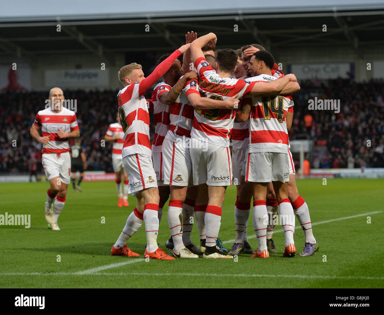 Doncaster rovers nathan tyson celebrates scoring their first goal hi ...