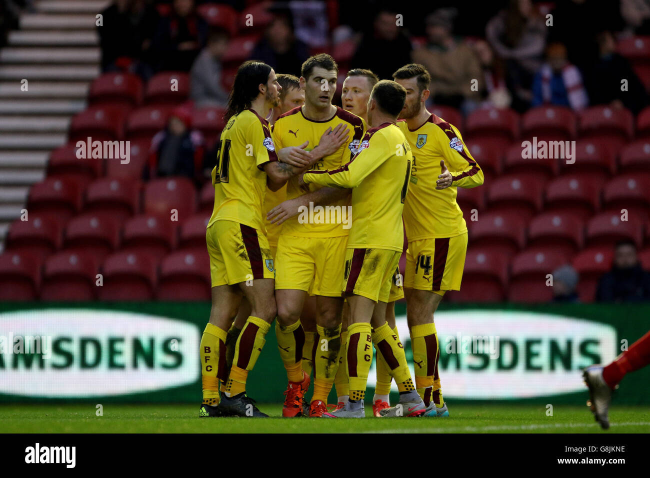 Middlesbrough players celebrate their first goal of the game hi-res ...