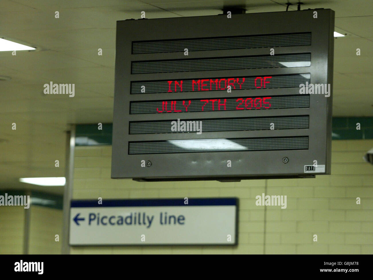 A sign at Russell Square underground station which reopened four weeks ...