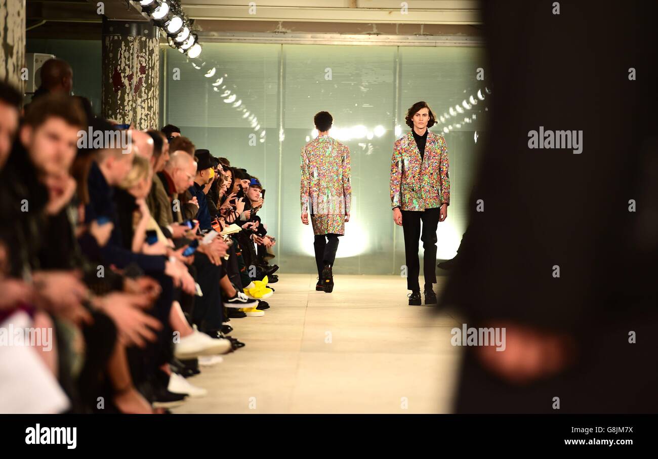 Models on the catwalk during the Casely Hayford London Collections Men ...