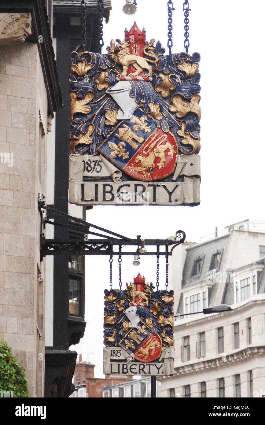 The liberty store on londons regent street hi-res stock photography and ...