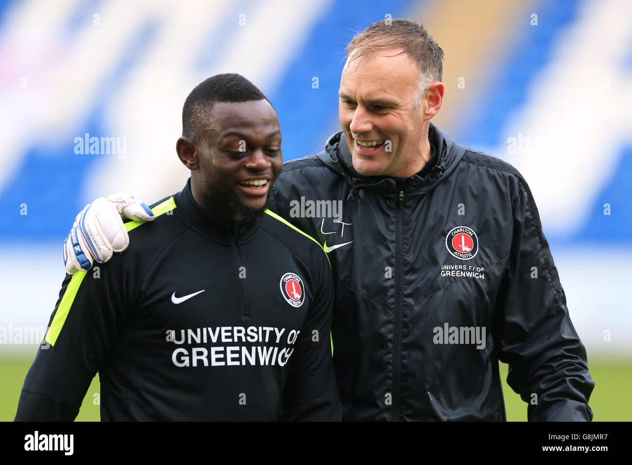 Charlton Athletic goalkeeper coach Lee Turner (right) and Charlton ...