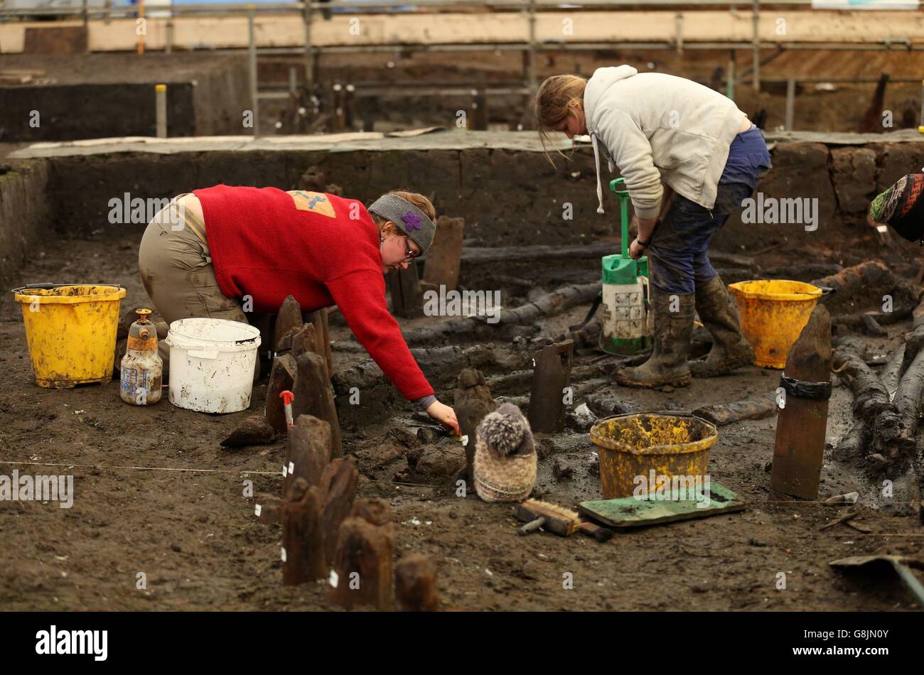 Must Farm excavation Stock Photo - Alamy