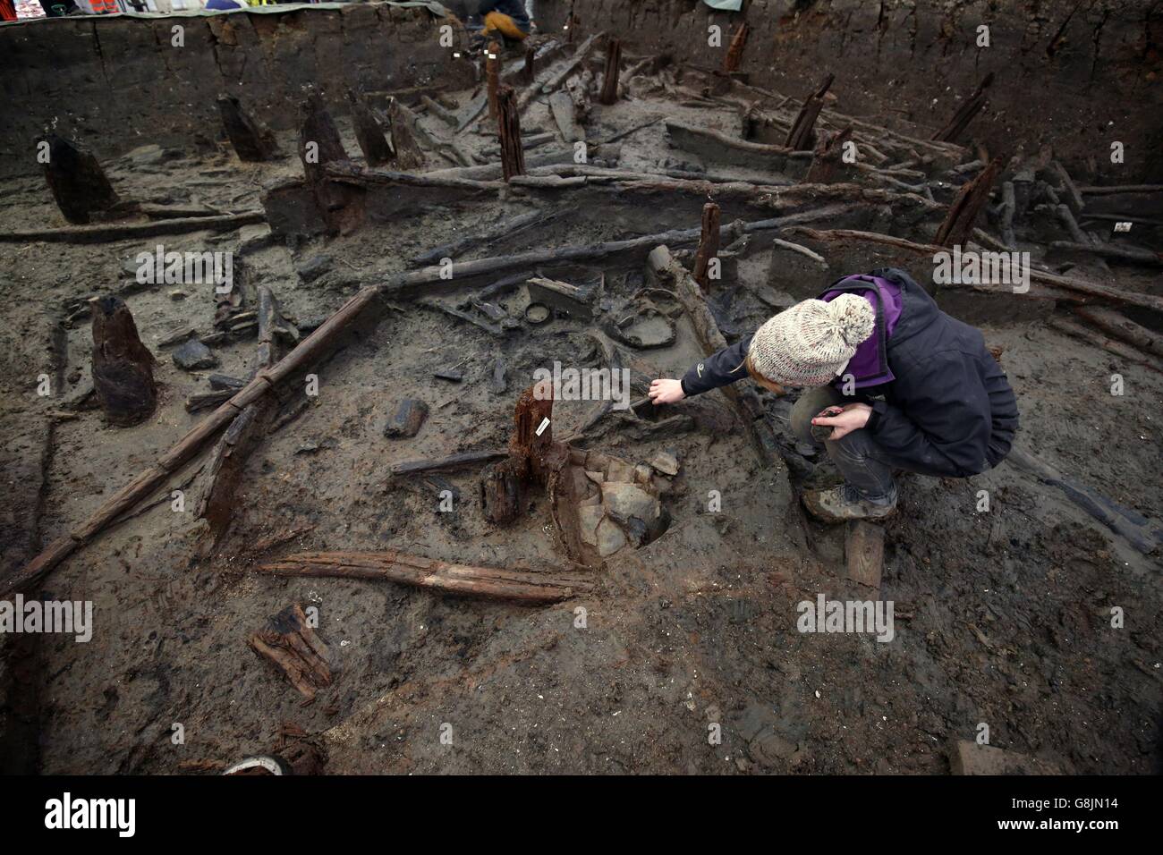 Must Farm excavation Stock Photo - Alamy