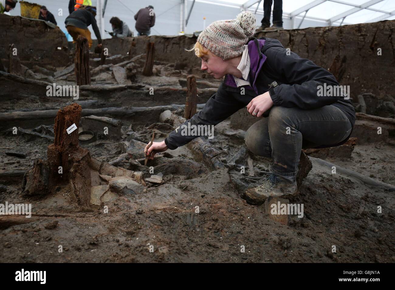 Must Farm excavation Stock Photo - Alamy