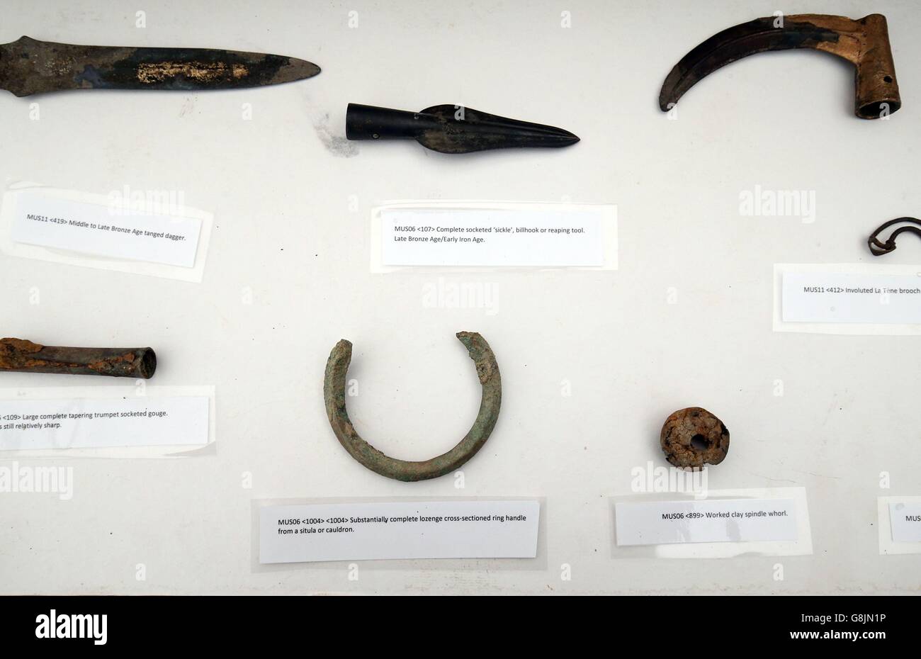 Artifacts recovered from a Bronze Age settlement destroyed in a fire ...
