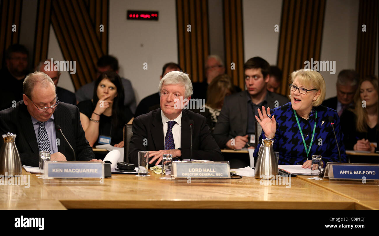 (left to right) Director BBC Scotland Ken MacQuarrie, BBC Director ...