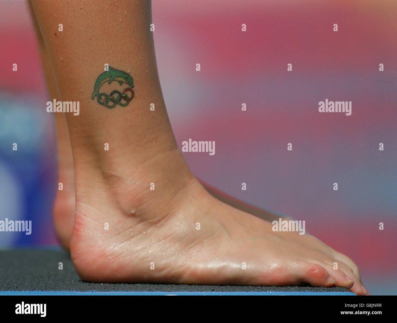 Swimmers foot with dolphin hi-res stock photography and images - Alamy