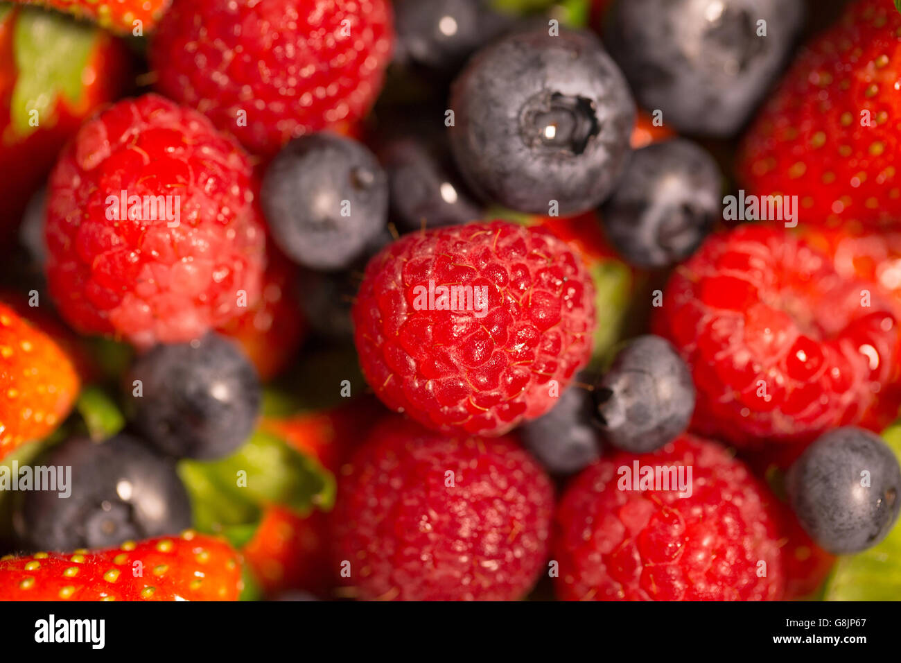 Mix of Berries Background Stock Photo - Alamy