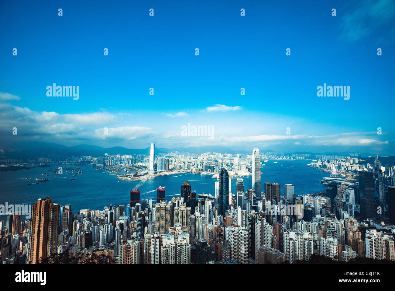 Hong kong skyline aerial view hi-res stock photography and images - Alamy