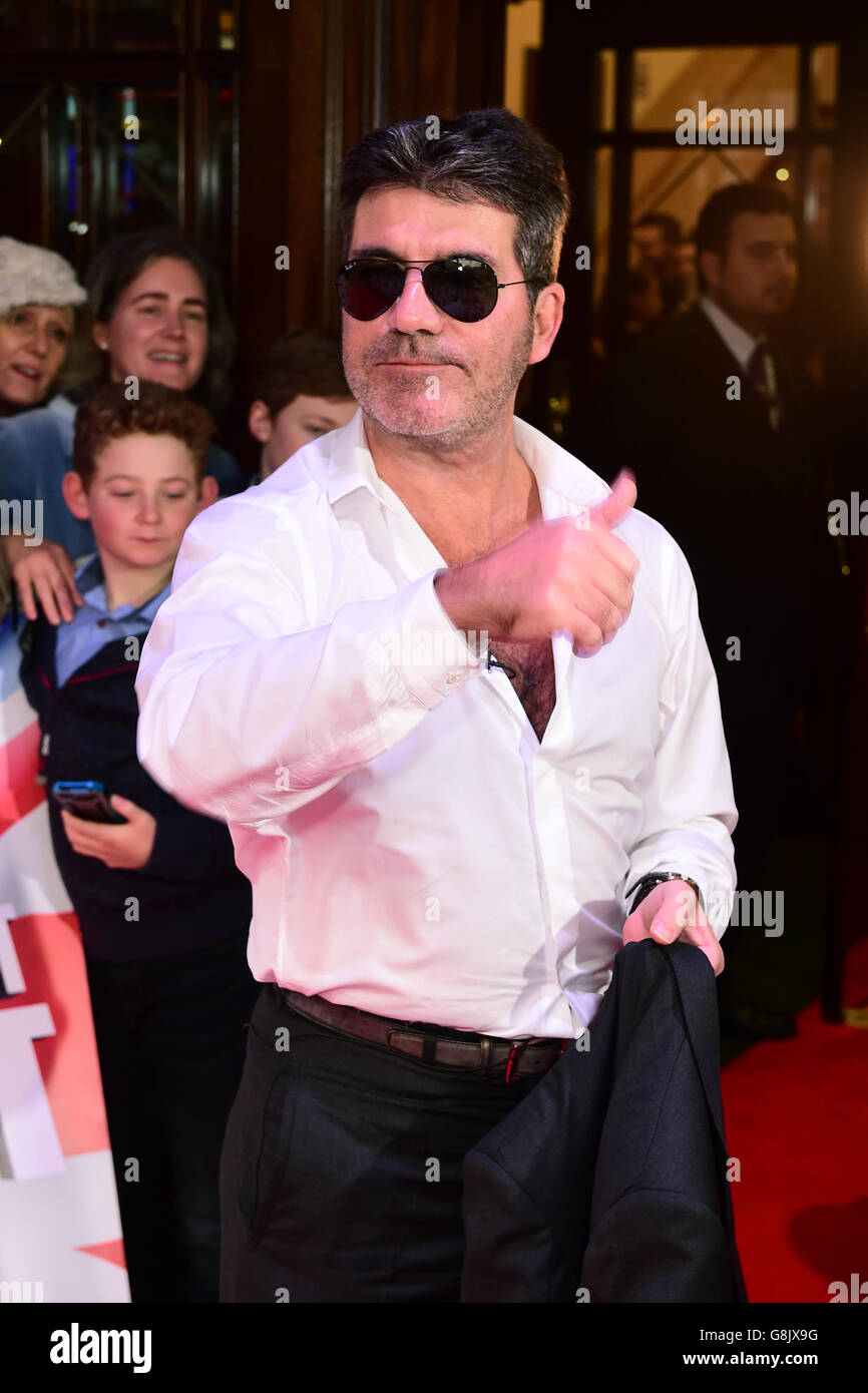 Simon Cowell arriving at the audition for Britain's Got Talent 2016 at ...