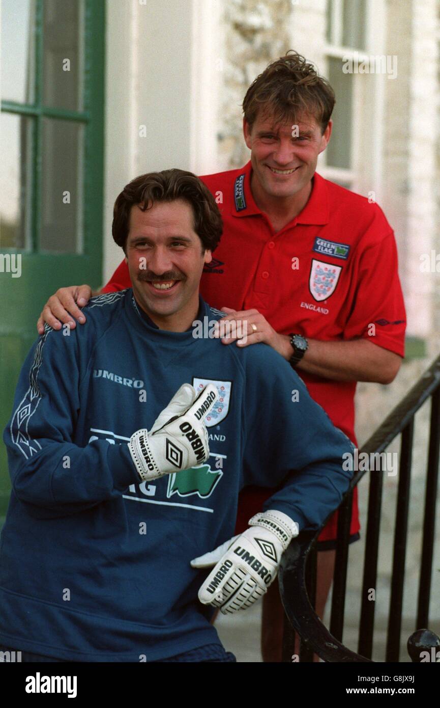 Two portrait happy umbro half relax football hi-res stock photography ...