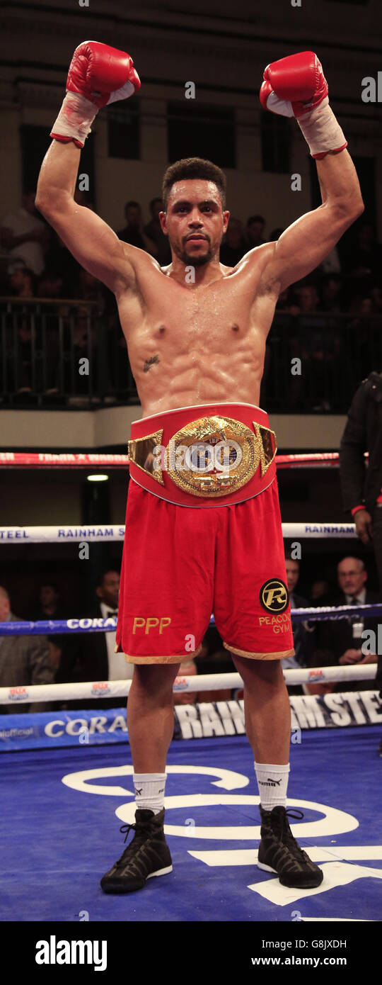 Ahmet Patterson celebrates with the title after beating Ryan Aston (not ...