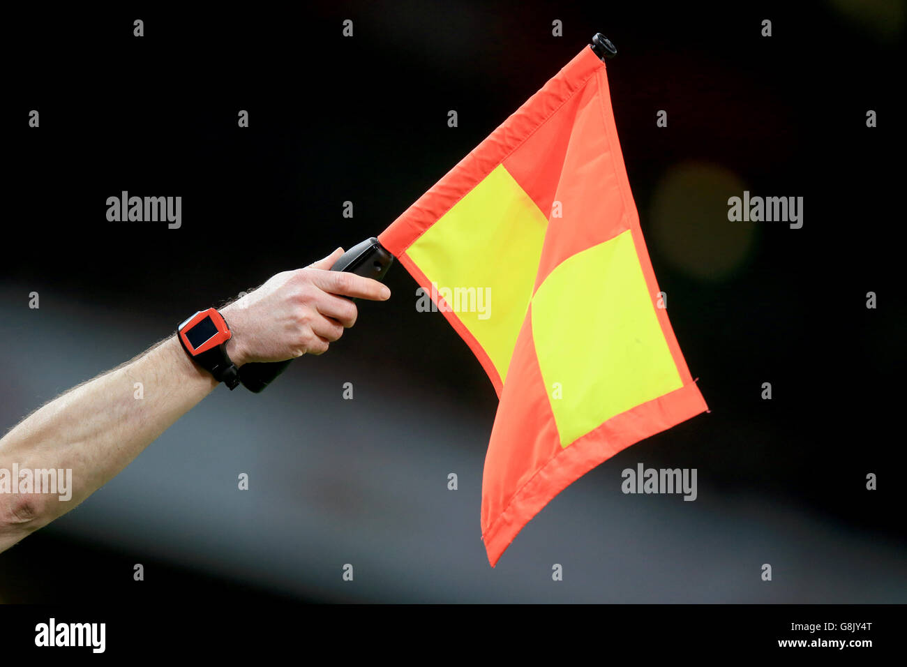Detail of assistant referees flag hi-res stock photography and images ...