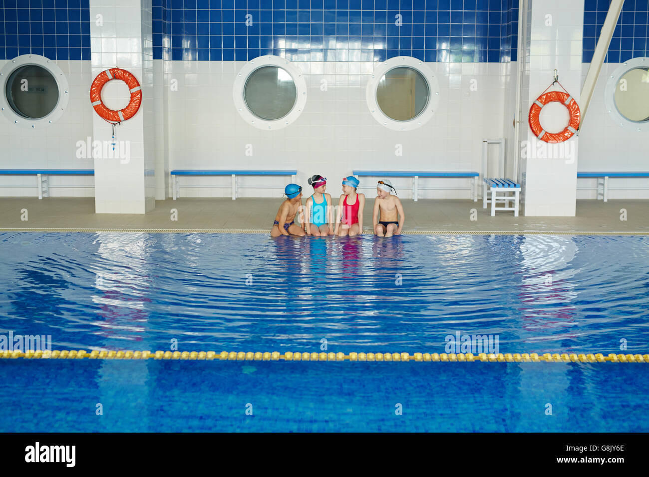 Children in swimming pool Stock Photo - Alamy