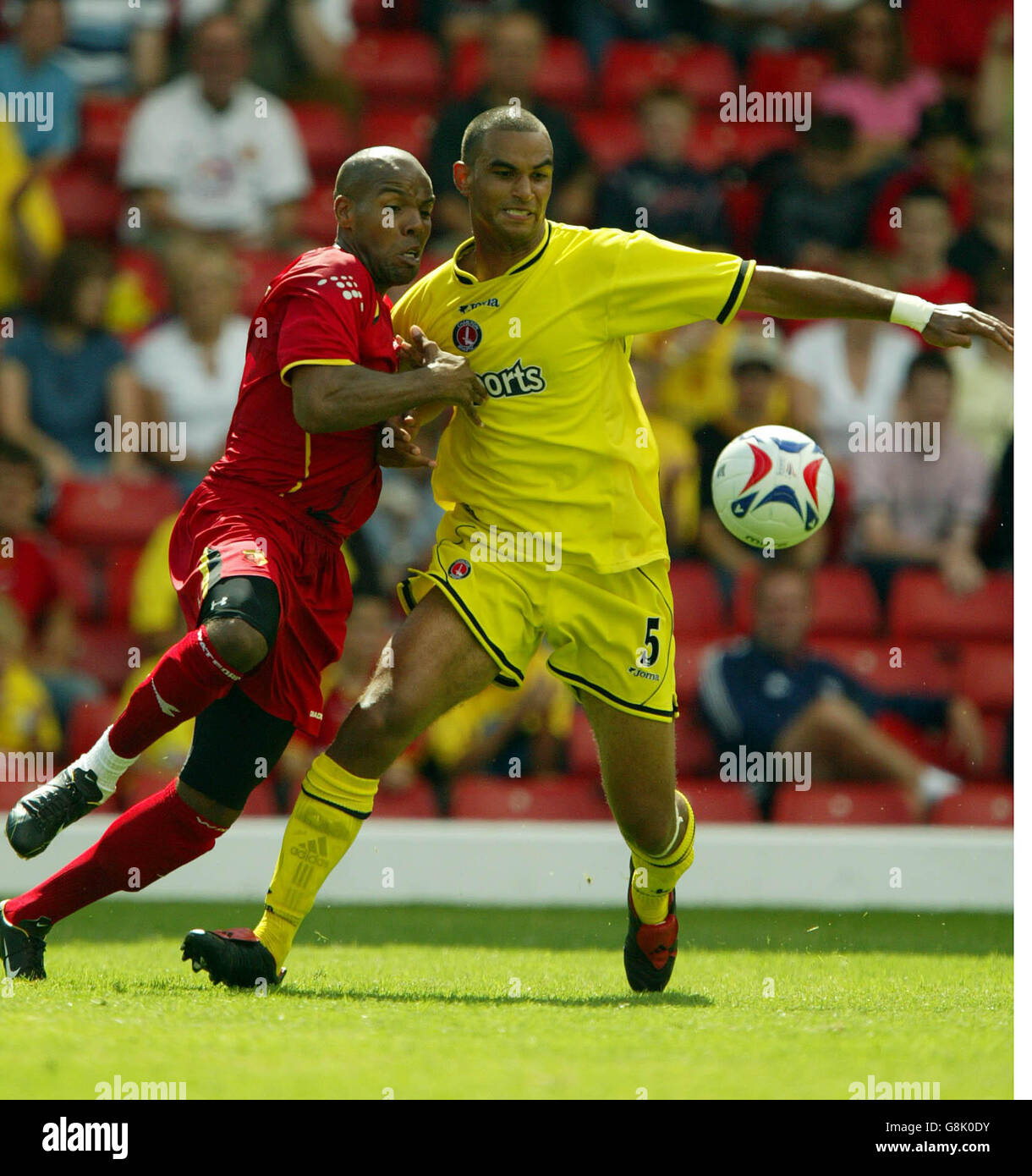 Charlton Athletic's Jonathan Fortune and Watford's Marlon King Stock ...