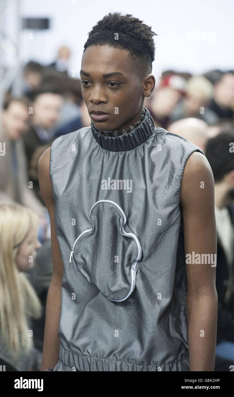 A model on the catwalk during the J.W. Anderson London Collections Men ...