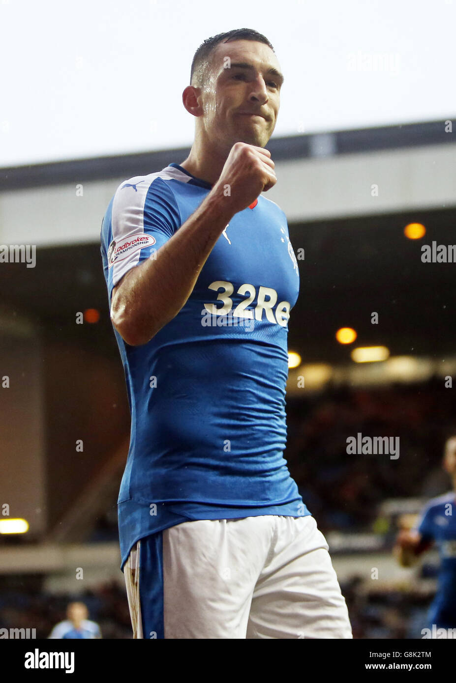 Rangers lee wallace celebrates scoring hi-res stock photography and ...