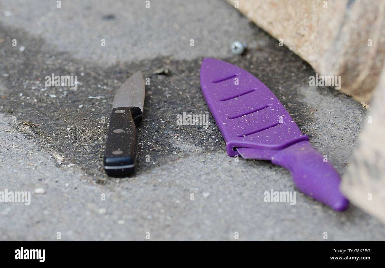 A knife near the scene of Ashton playing fields where a 16 year old boy ...