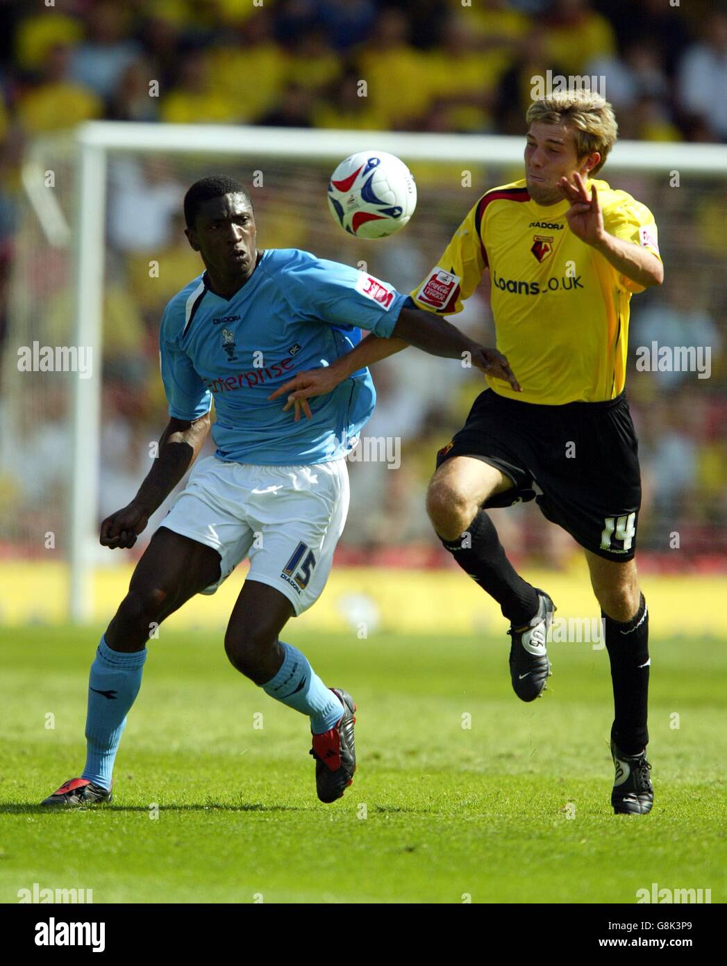 Watford's Dominic Blizzard and Preston North End's Dickson Etuhu Stock ...